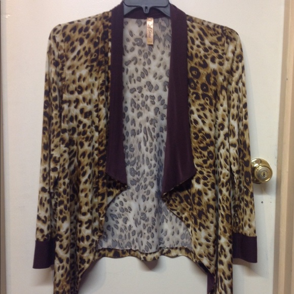 Jackets & Coats | Slinky Animal Print Jacket Shrug Leopard | Poshmark